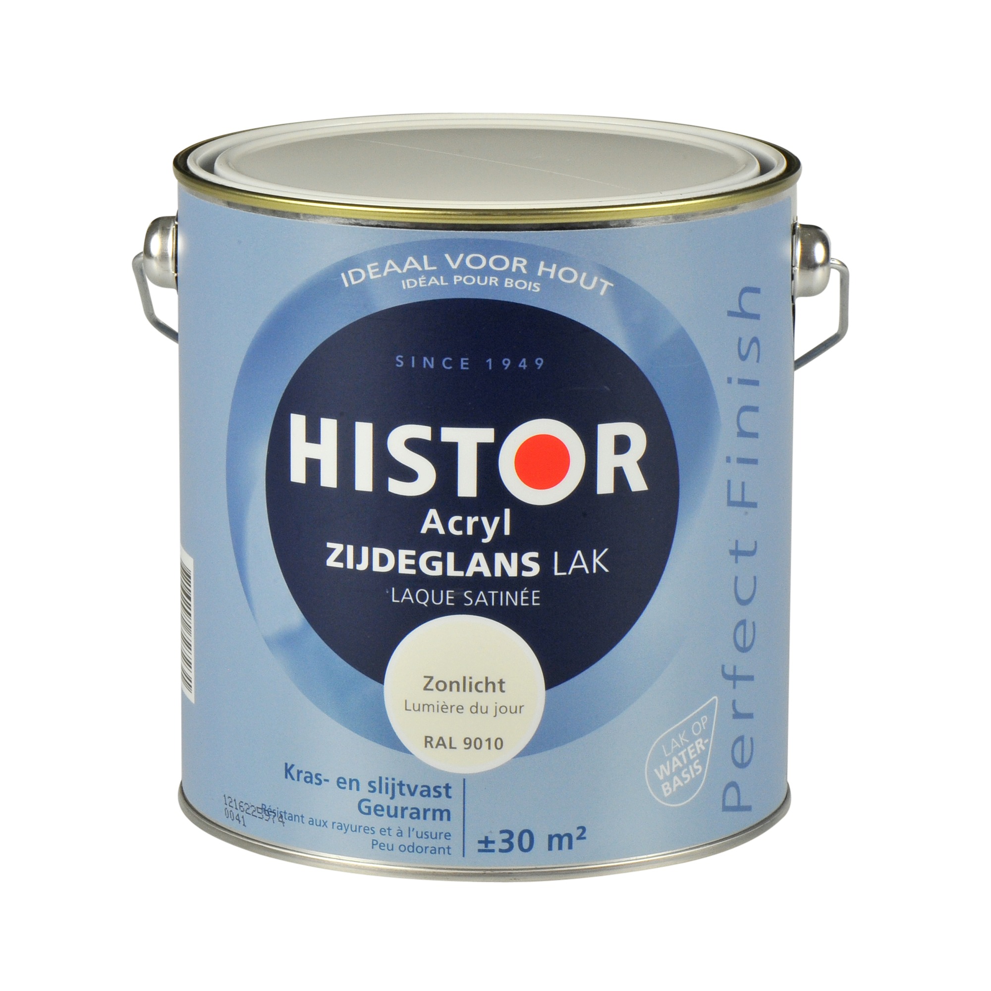 Histor Perfect Finish lak zonlicht RAL 9010 zijdeglans 2,5 liter ...