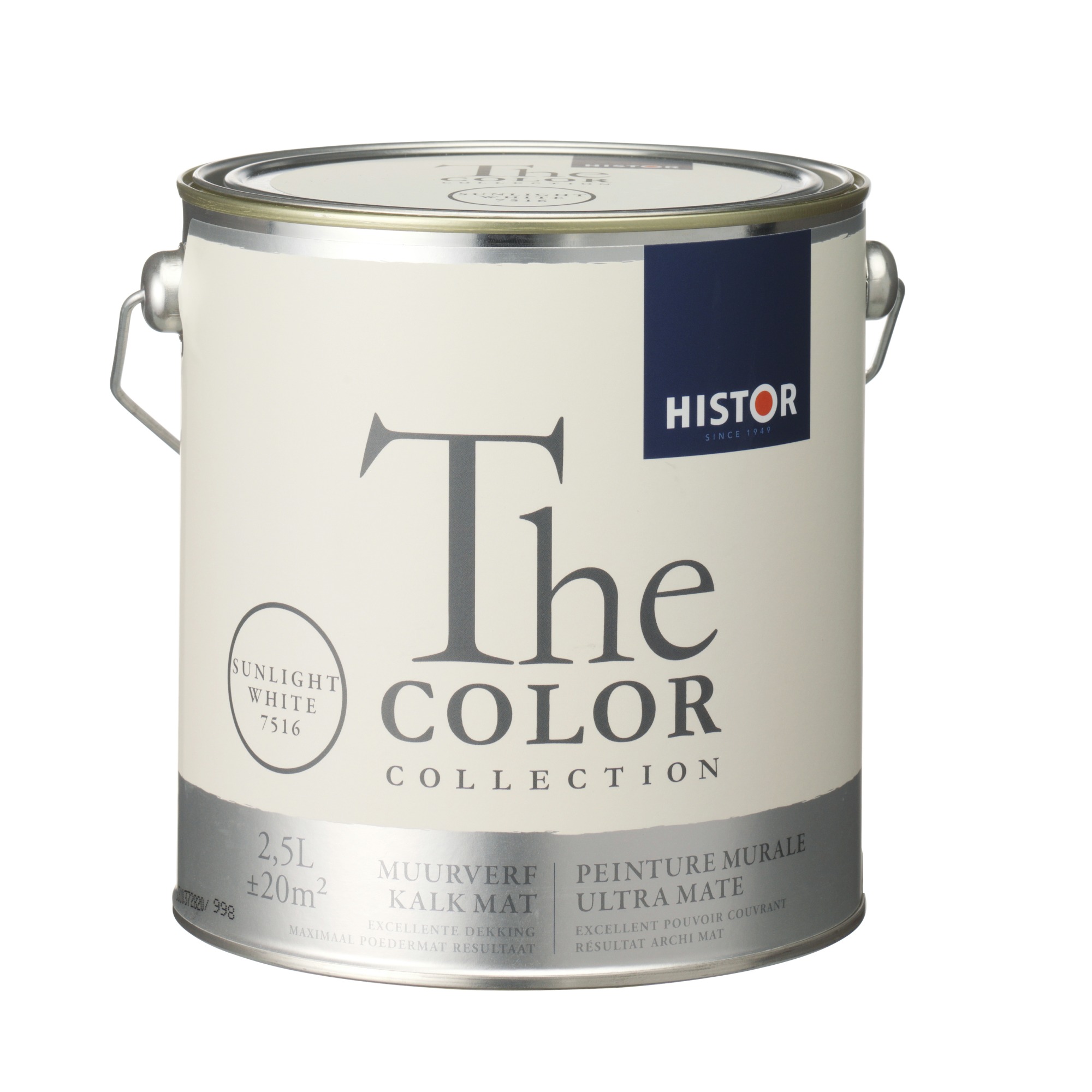 Histor The Color Collection muurverf sunlight white 2,5 liter ...