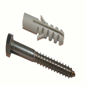 GAMMA | GAMMA plug nylon 8 mm met houtdraadbout RVS 6x40 mm 4 stuks ...