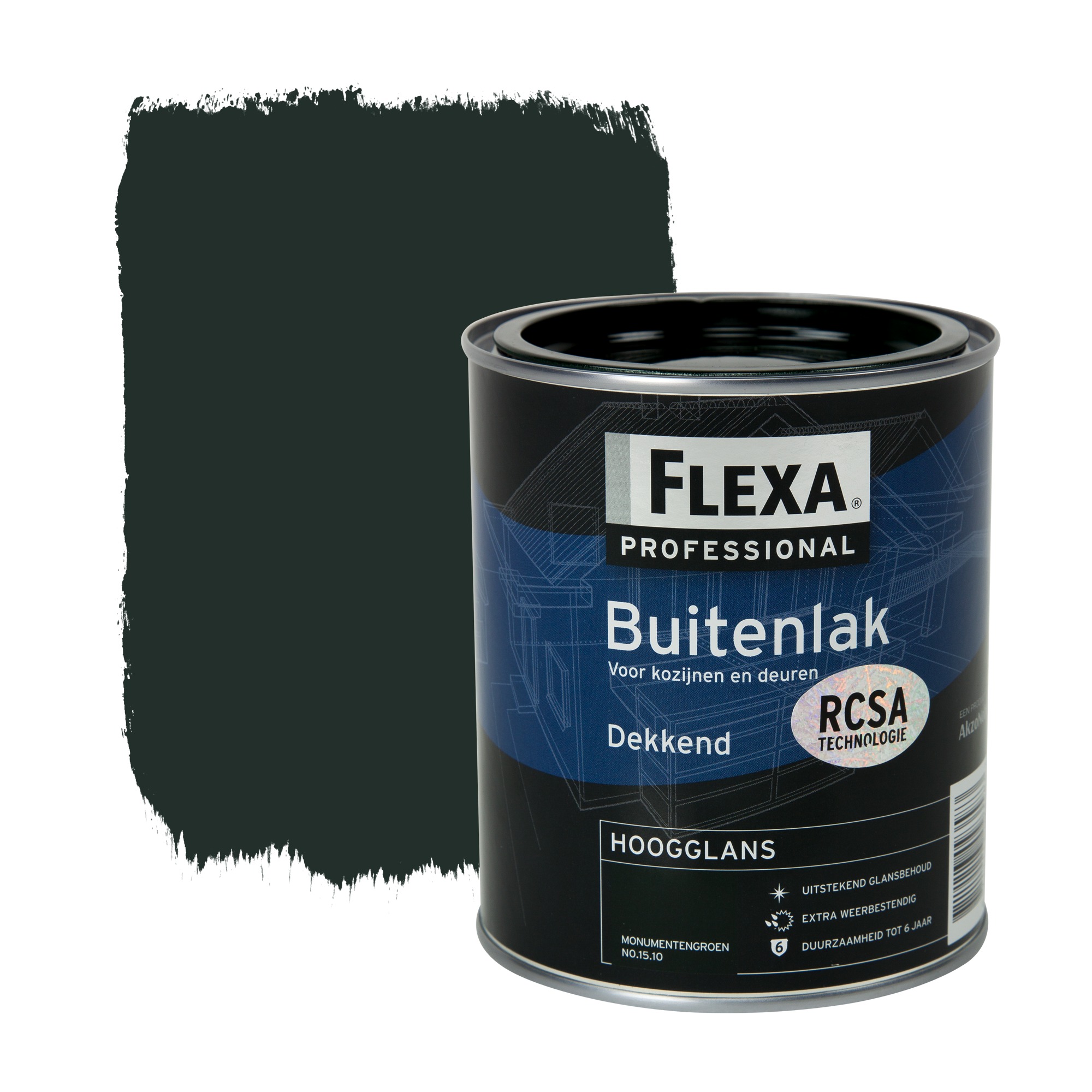 Flexa Professional lak monumentengroen hoogglans 750 ml | Metaallak ...