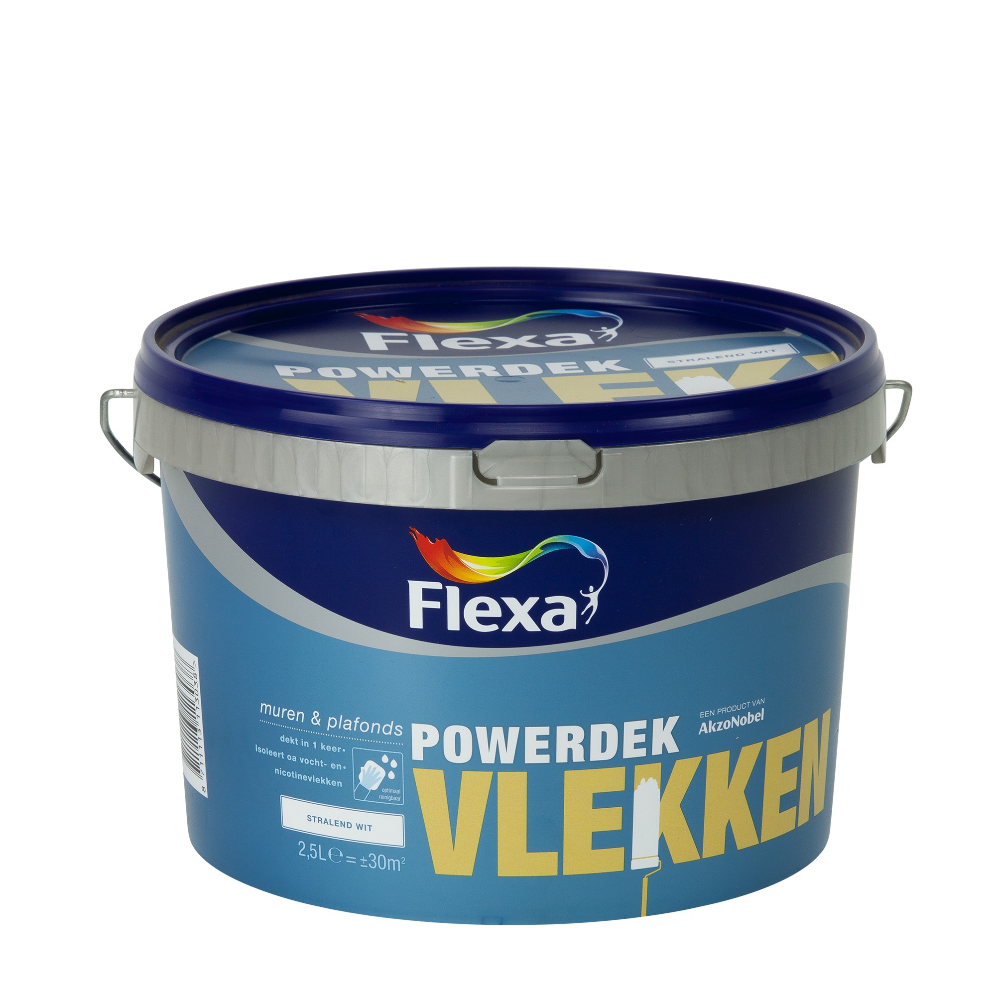 Flexa Powerdek latex vlekken stralend wit mat 2,5 liter | Muurverf wit ...