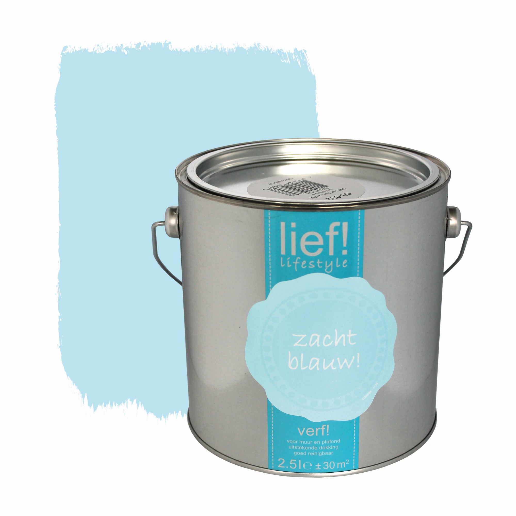 Lief! muurverf zacht blauw 2,5 liter | Muurverf kleur | Muurverf | Verf ...