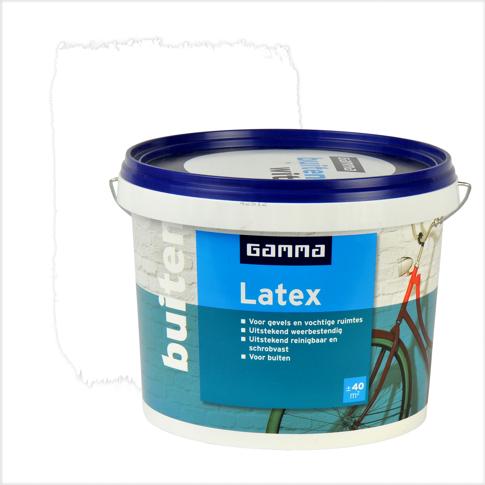 GAMMA latex buiten wit 5 liter | Muurverf wit (latex) | Muurverf | Verf ...