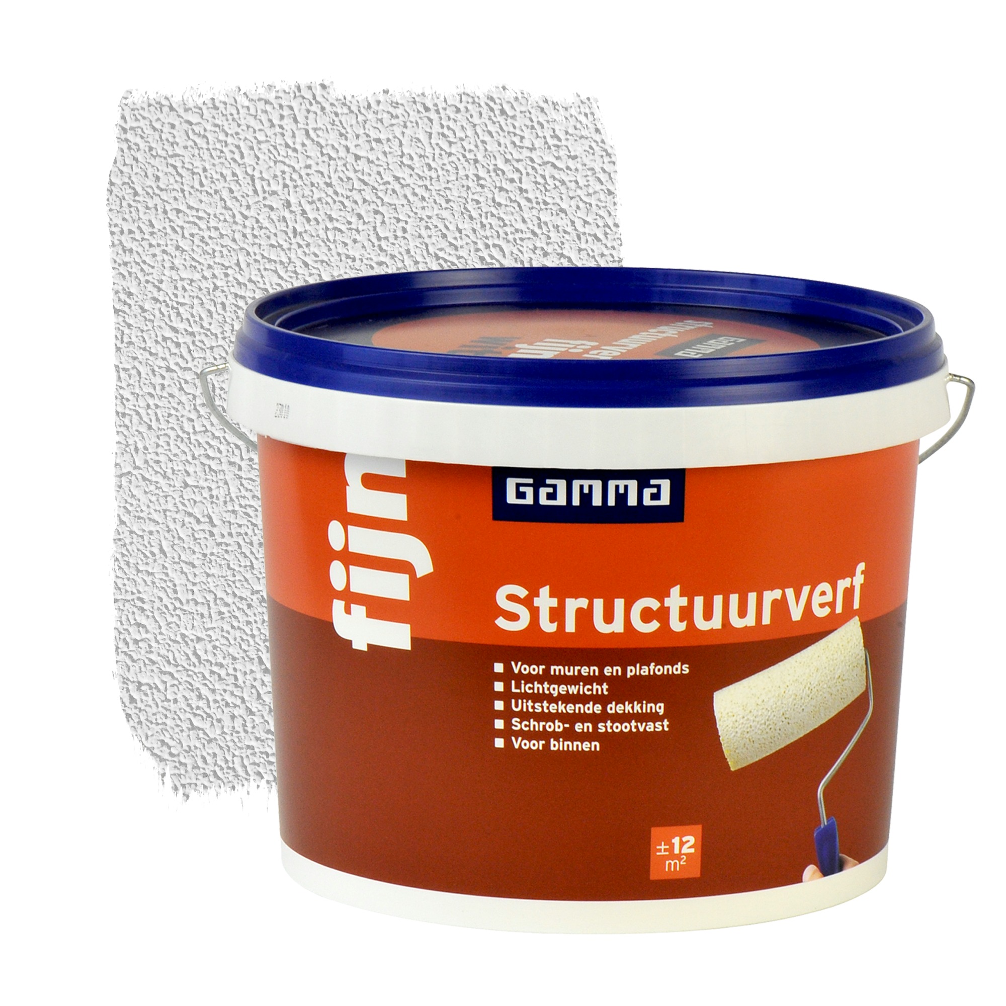 GAMMA structuurverf fijn wit 5 liter | Speciaalverf | Muurverf | Verf ...