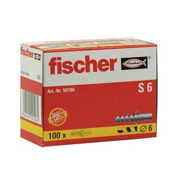 Fischer s-plug 30 x 6mm grijs 100 stuks | GAMMA