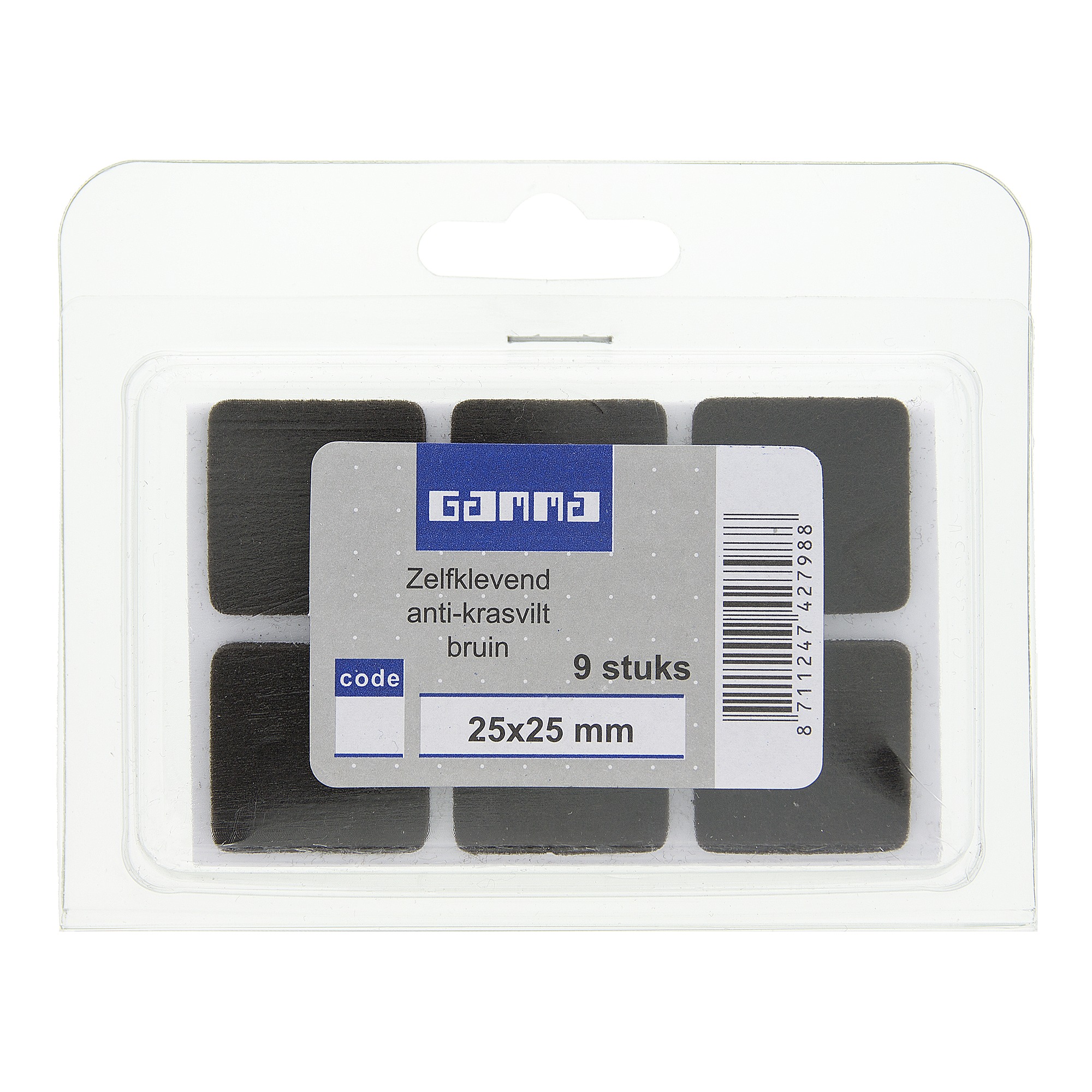 GAMMA anti-krasvilt bruin 25 mm 9 stuks | Vilt & meubeldoppen ...