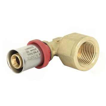 Bonfix alu-press knie 1/2"binnendraad x 16x2,0mm | GAMMA