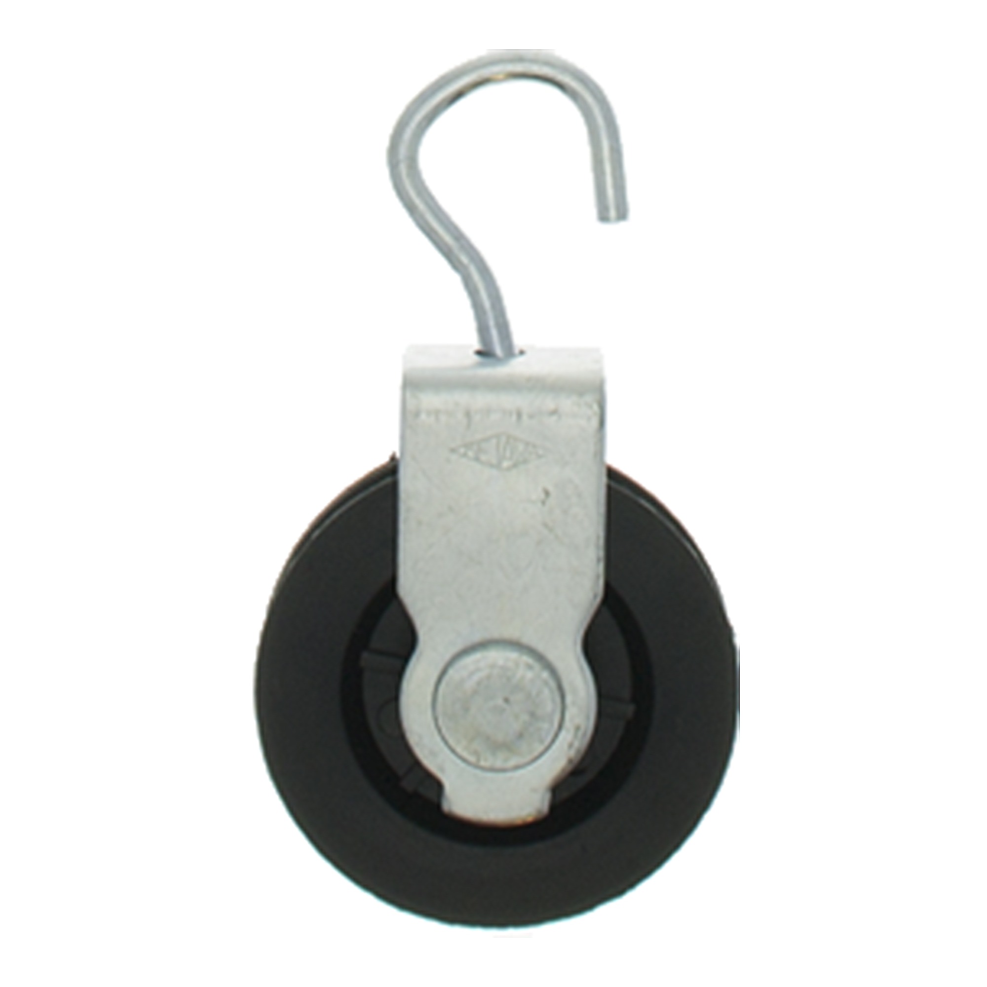 Katrol draaibaar wiel met haak 60 mm | Touw, draad & ketting ...
