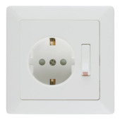 GAMMA | GAMMA Andes geaard stopcontact met schakelaar crème kopen? | gamma