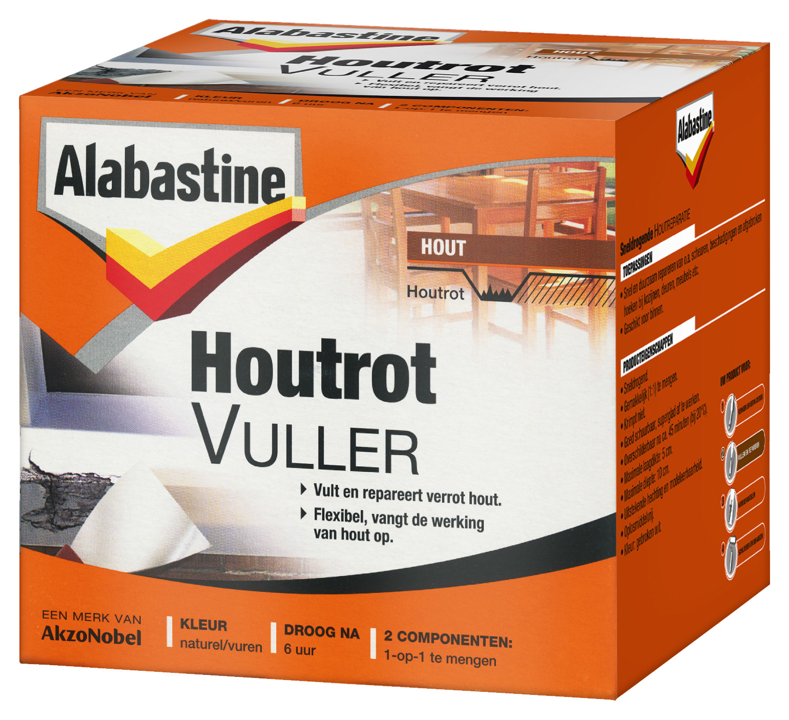 Alabastine houtrotvuller 500 gram | Vulmiddel | Bouwstoffen ...