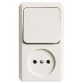 Schneider Opbouw Wandcontactdoos Enkel Creme | GAMMA