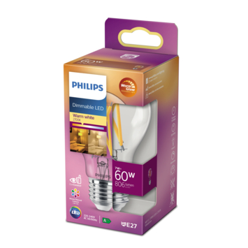 GAMMA | Philips LED peer E27 60W filament helder warmglow dimbaar kopen? | led-lampen