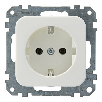 Schneider Electric Atelier enkel geaard stopcontact wit | GAMMA