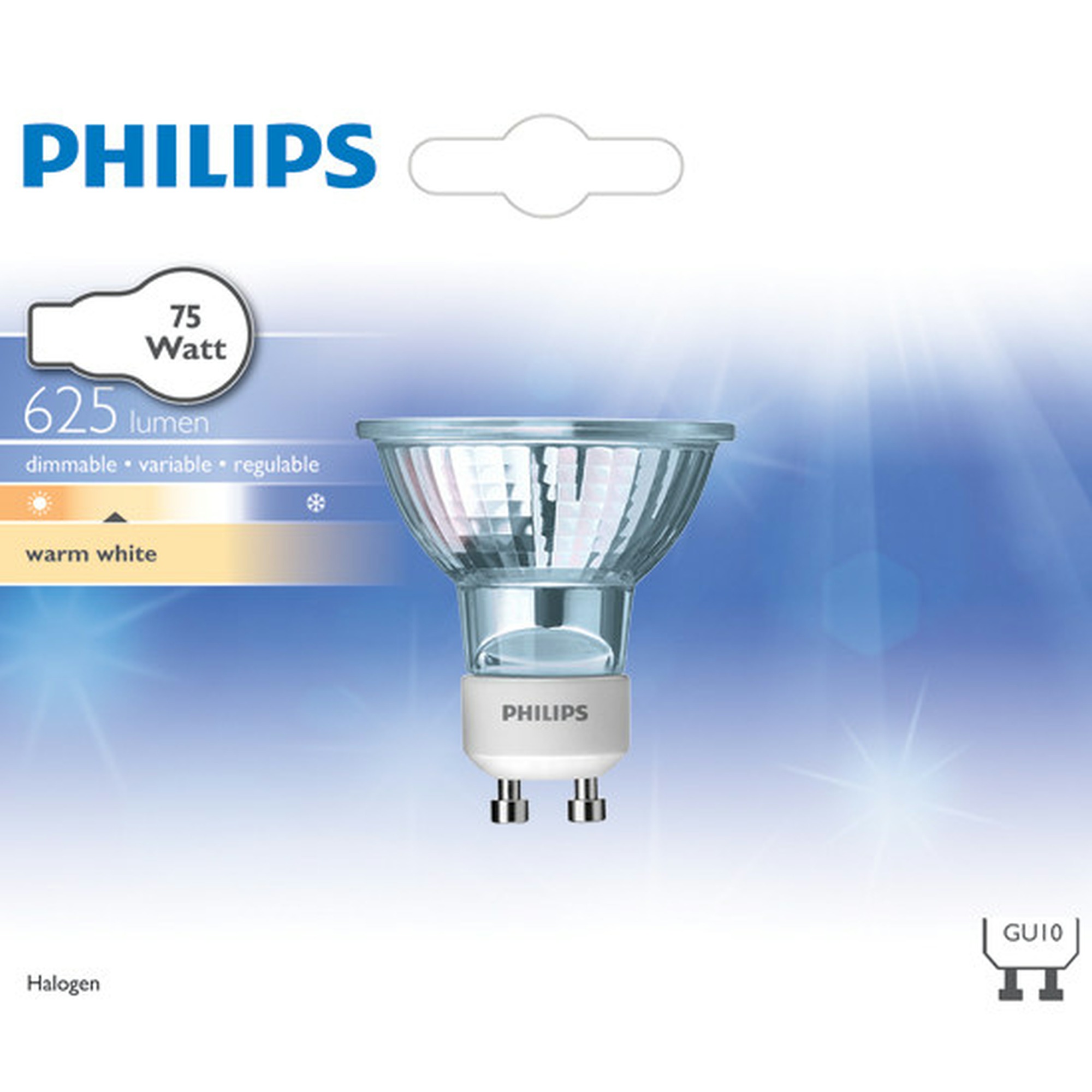 Philips EcoHalo reflectorlamp GU10 75W warm wit | Halogeenlampen ...