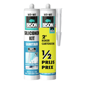 Bison siliconenkit sanitair duo wit 310ml | GAMMA