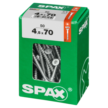 Spax schroef T-Star Plus geel 4,5x70 mm 50 stuks kopen? Schroeven | Karwei