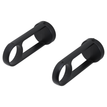 Intensions wandsteun Oval 28mm mat zwart 2 stuks | GAMMA