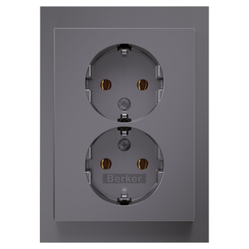GAMMA | Berker K5 Dubbel Stopcontact Geaard RVS kopen? | stopcontacten