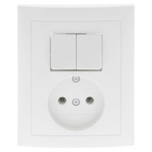 Berker S.1 Geaard Stopcontact met Wisselschakelaar Wit | GAMMA