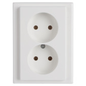 Schneider Merten System-M Dubbel Geaard Stopcontact Polarwit | GAMMA