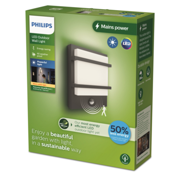 GAMMA | Philips buitenlamp Petronia LED met sensor antraciet 3,8W 800 ...