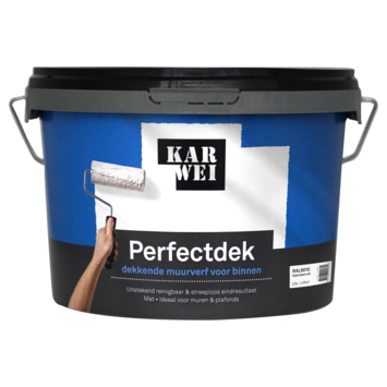 KARWEI Perfectdek muur en plafondverf mat binnen RAL 9010 gebroken wit ...