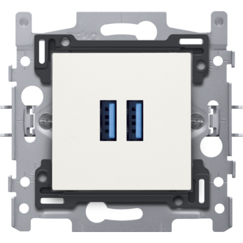 Niko stopcontact 2x USB smart wit | Stopcontacten | GAMMA.be