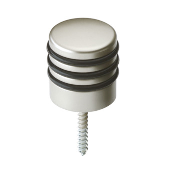 GAMMA | Deurstopper Ton mat nikkel / PVC 28 mm kopen? | deuraccessoires