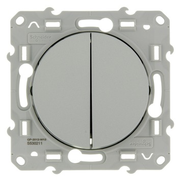 Schneider Electric Odace serieschakelaar aluminium | GAMMA