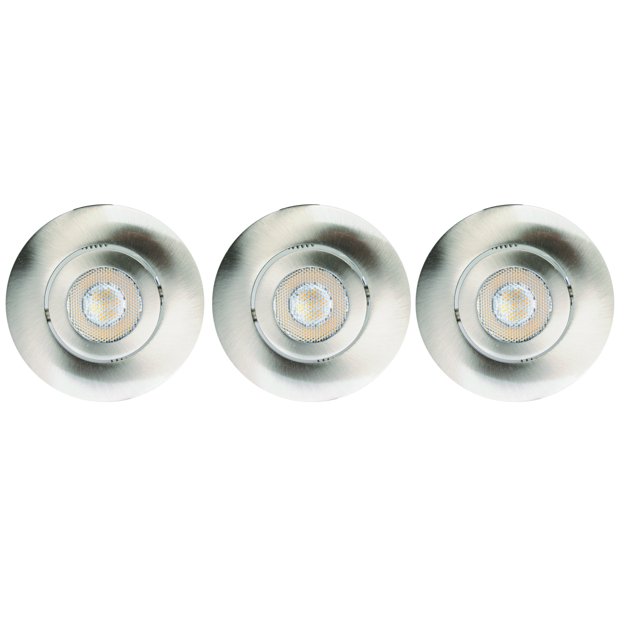 GAMMA inbouwspots led rond richtbaar 3x5,5watt staal | Inbouwspots ...