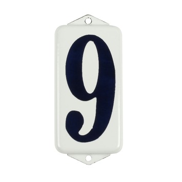 GAMMA | GAMMA huiscijfer 9 emaille wit /blauw kopen? | huisnummers