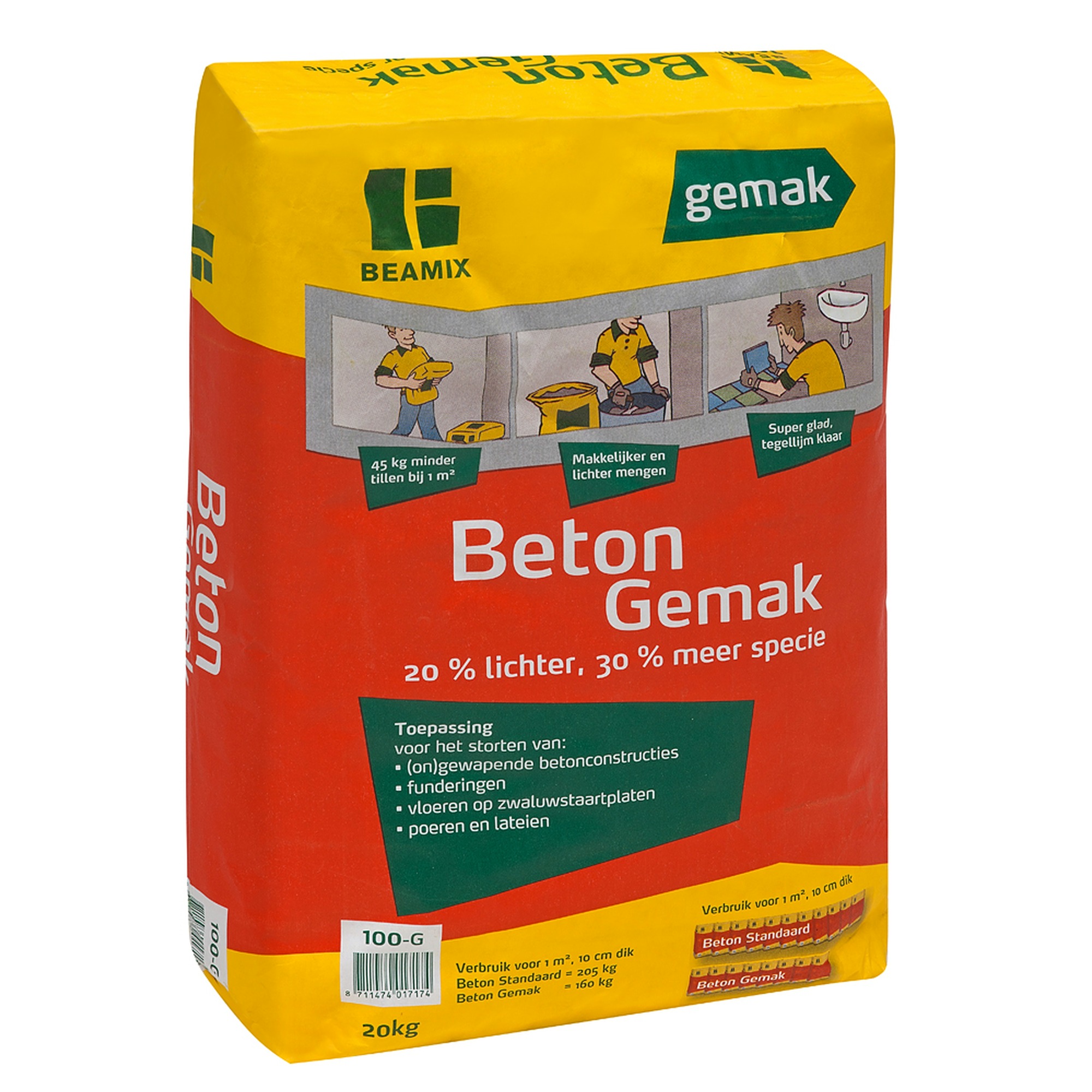 Beamix beton gemak 20 kg | Cement & betonmortel | Bouwstoffen ...